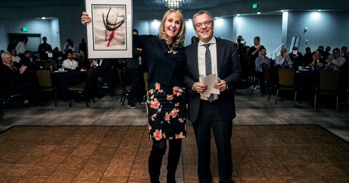 Nancy Hogshead-Makar receives the Play the Game Award 2019